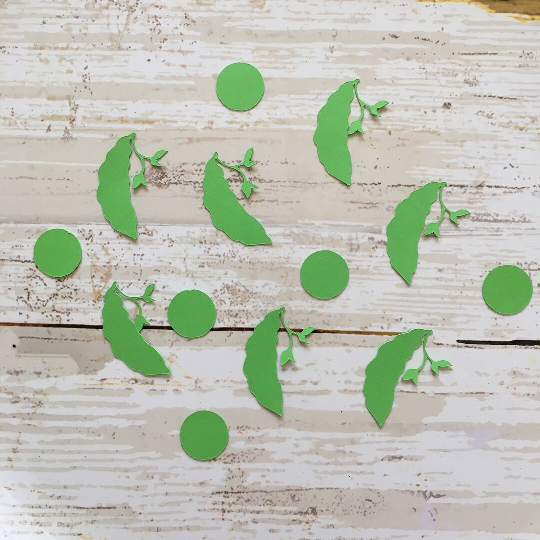 Garden Confetti Set Vegetable Confetti Peas Confetti Pea Cut Out Pea ...