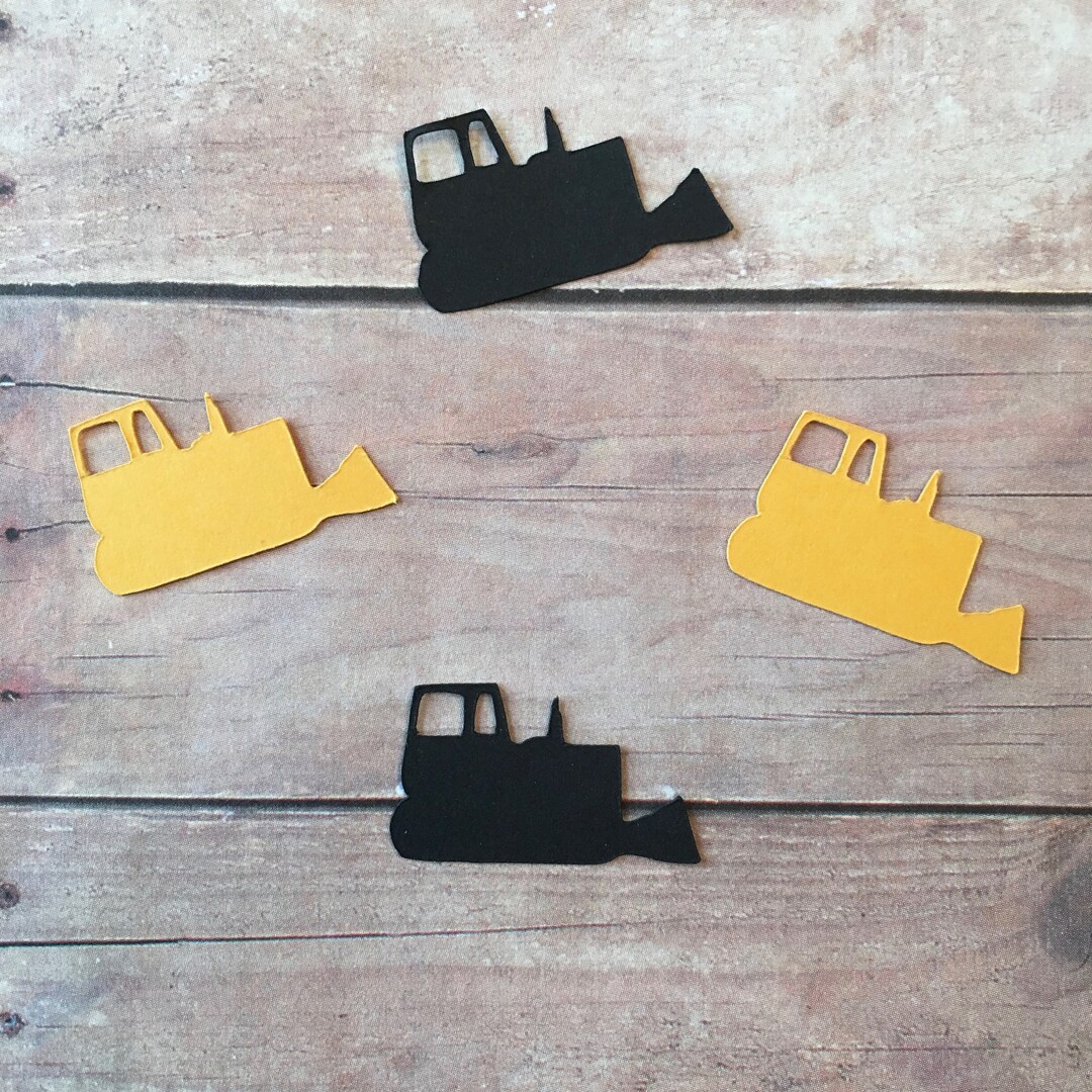 Bull Dozer Confetti | Bull Dozer Cut Out | Construction Confetti ...