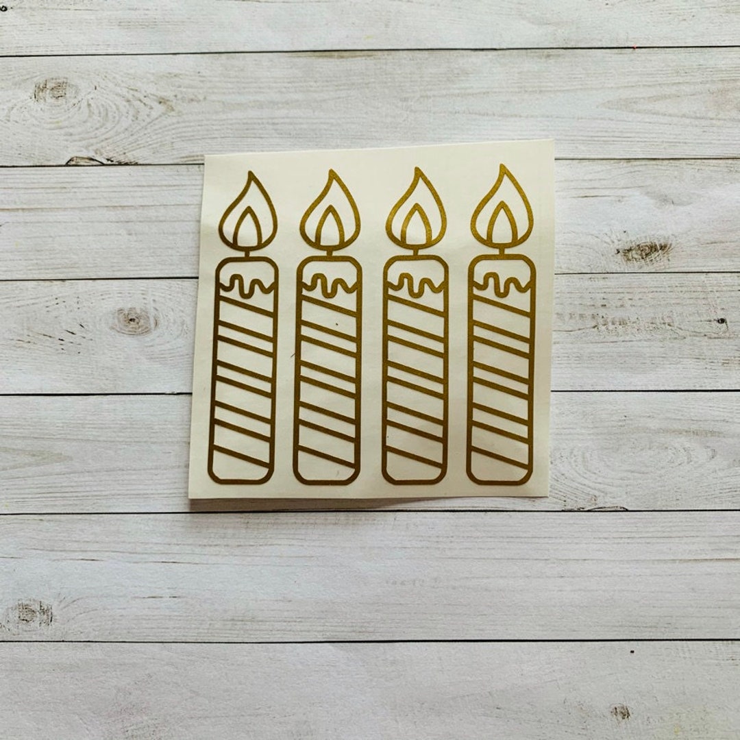 Birthday Candle Decal | Candle Decal | Candle Sticker | Birthday Decal ...