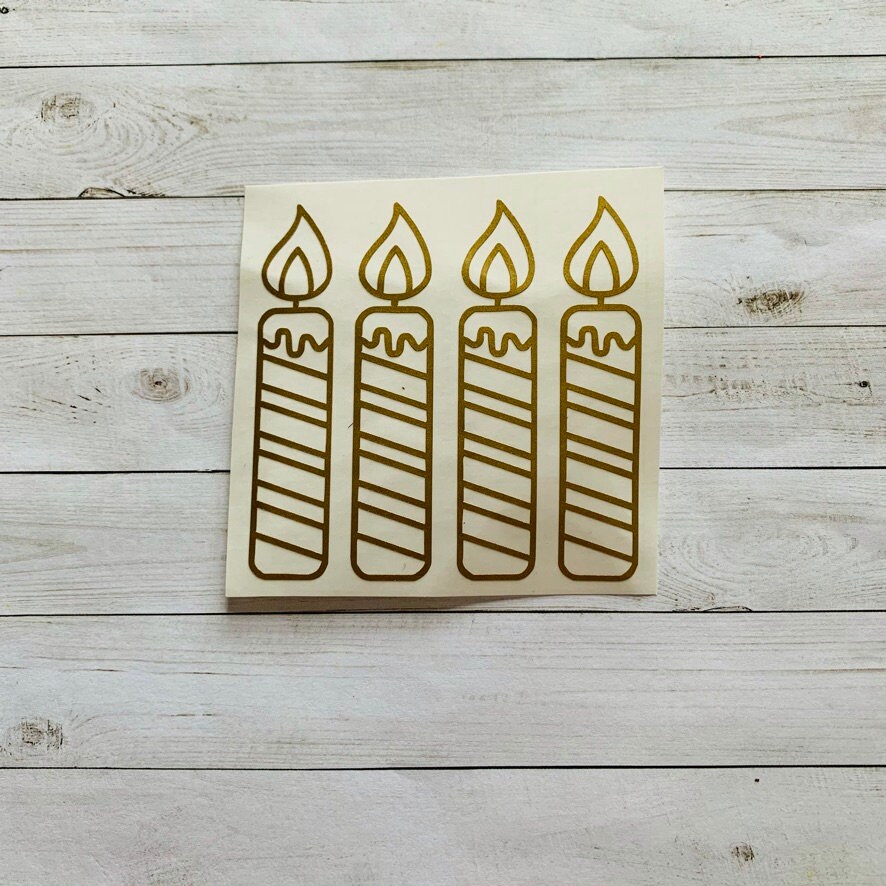 Birthday Candle Decal Candle Decal Candle Sticker | Etsy