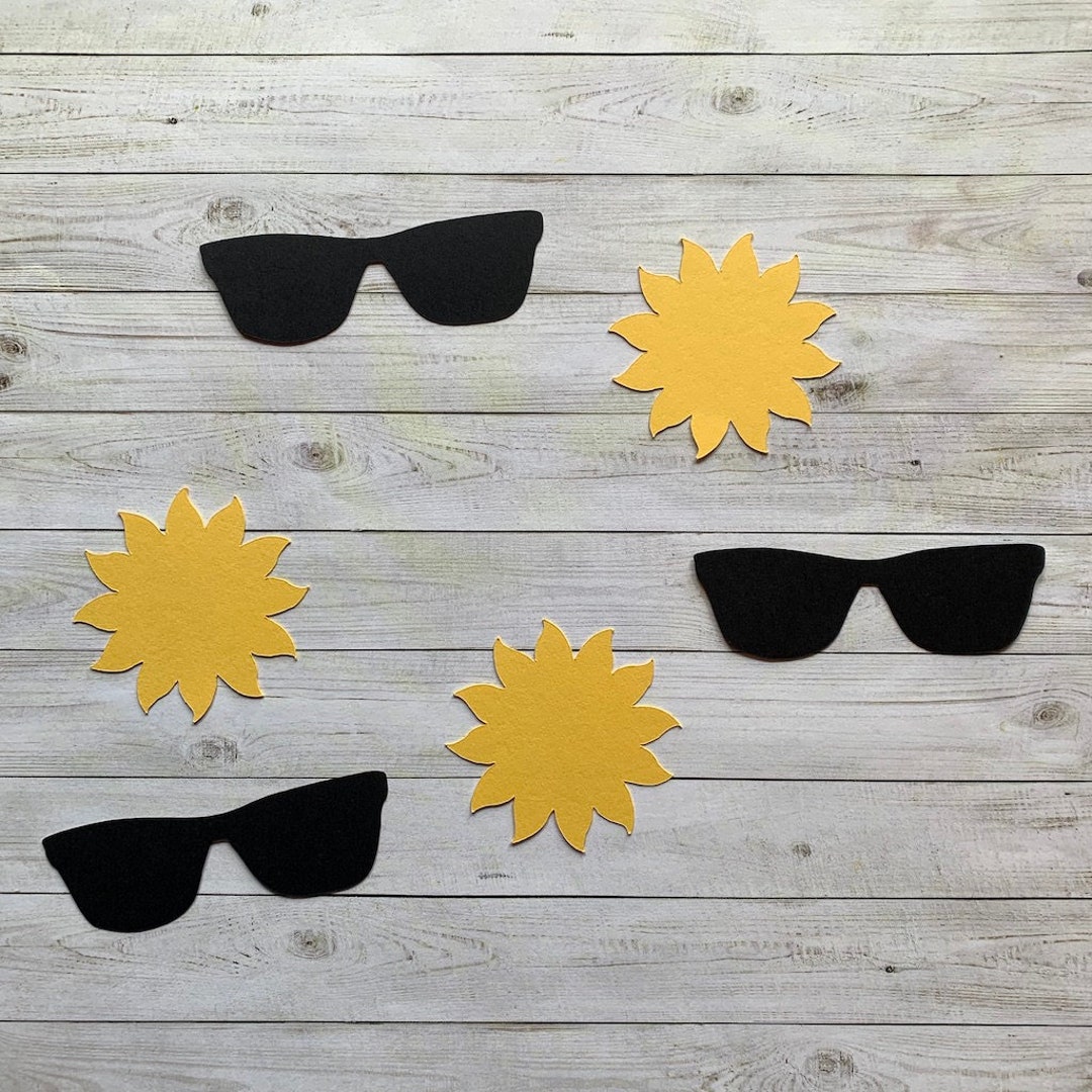 Sun & Shades Confetti Set Beach Confetti Summer Confetti Sun Confetti ...