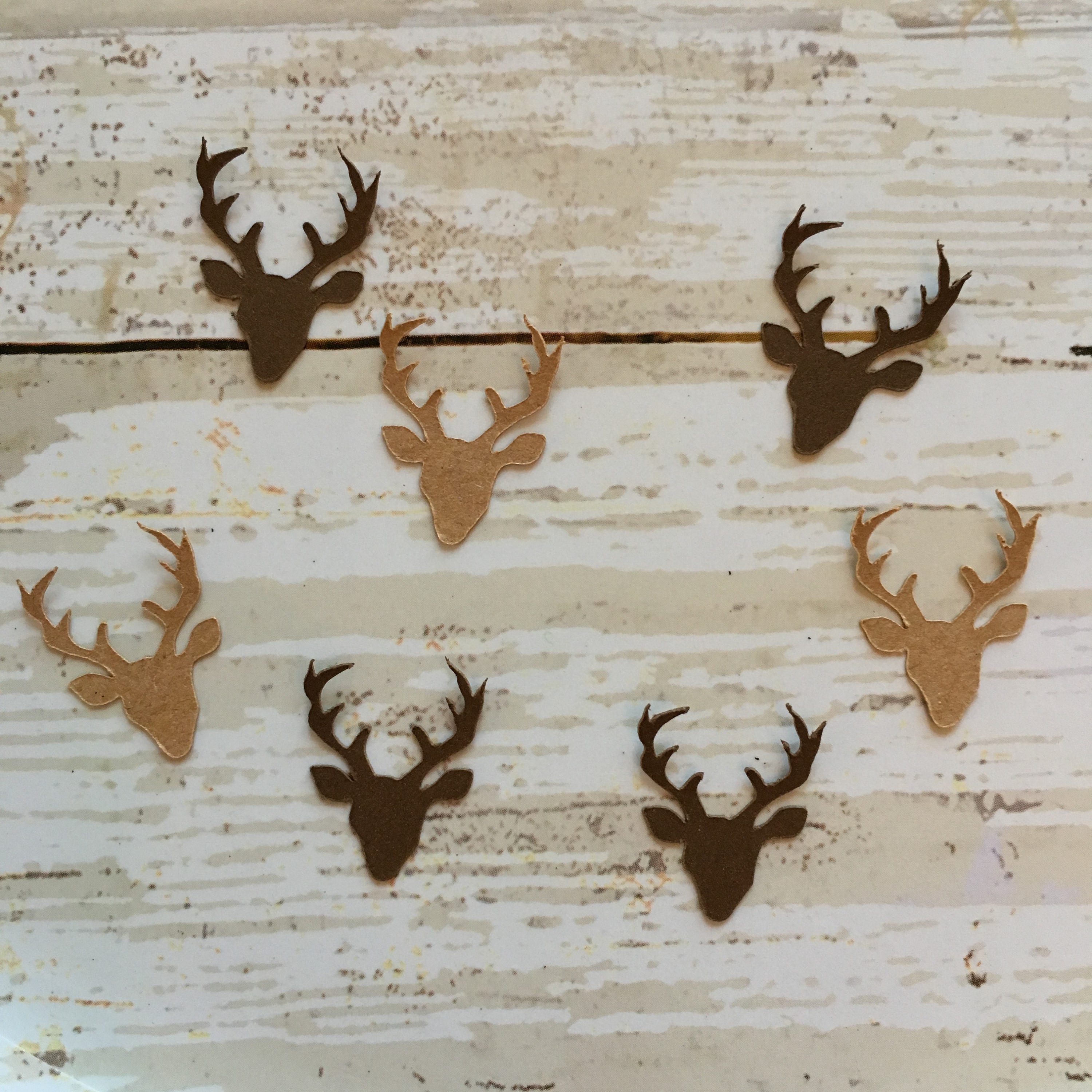 Deer Confetti Deer Cut Outs Deer Decorations Antler - Etsy