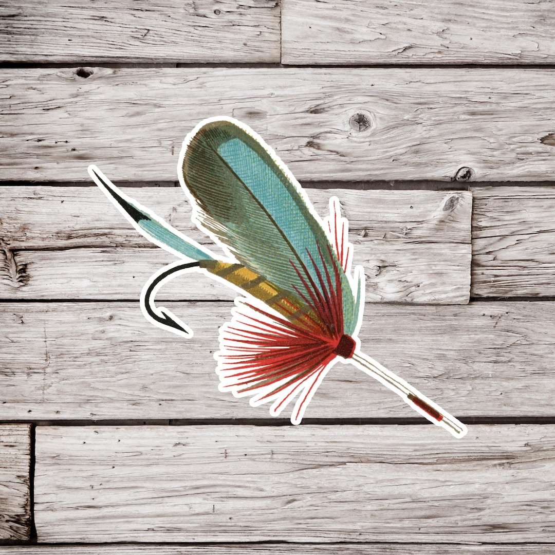 Fly Hook Sticker, Fly Fishing Sticker, Hook Sticker, Bass Fly Sticker ...