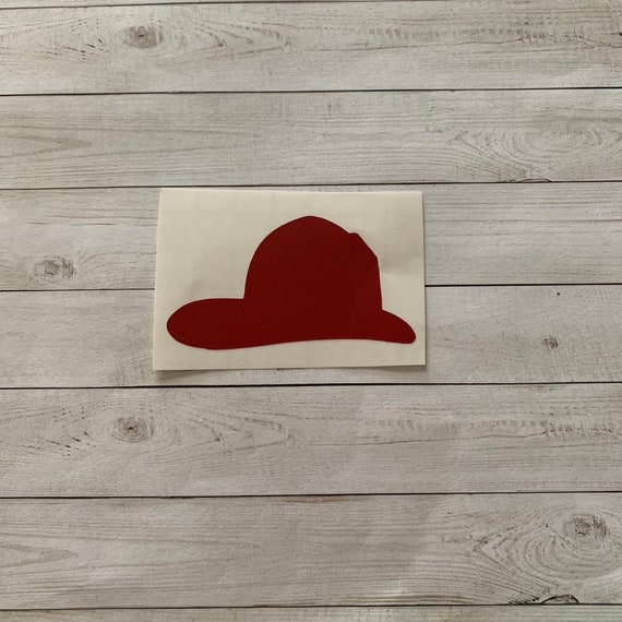 Firemen Hat Decal Firemen Hat Sticker Hat Decal Hat | Etsy