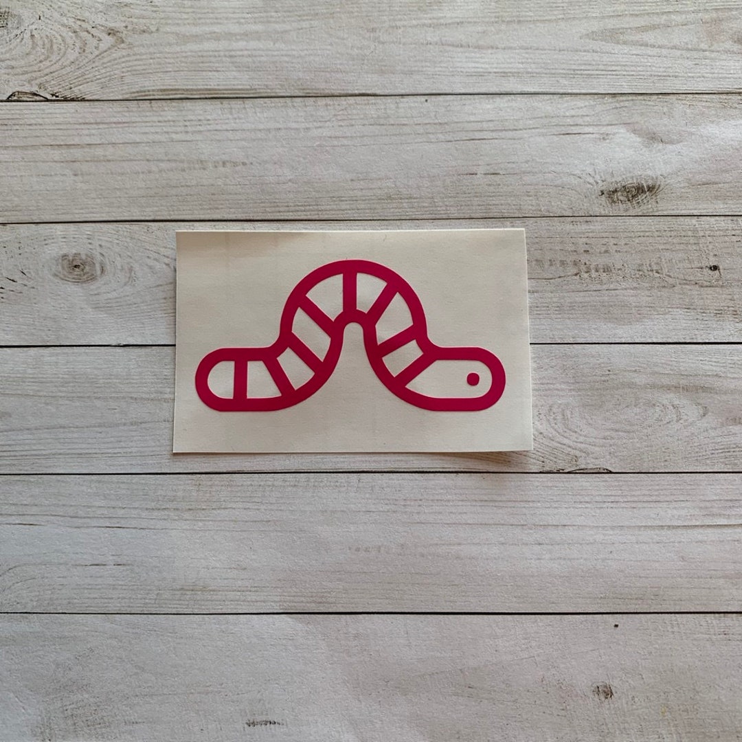 Worm Decal | Worm Vinyl Decal | Worm Sticker | Nightcrawler Decal ...