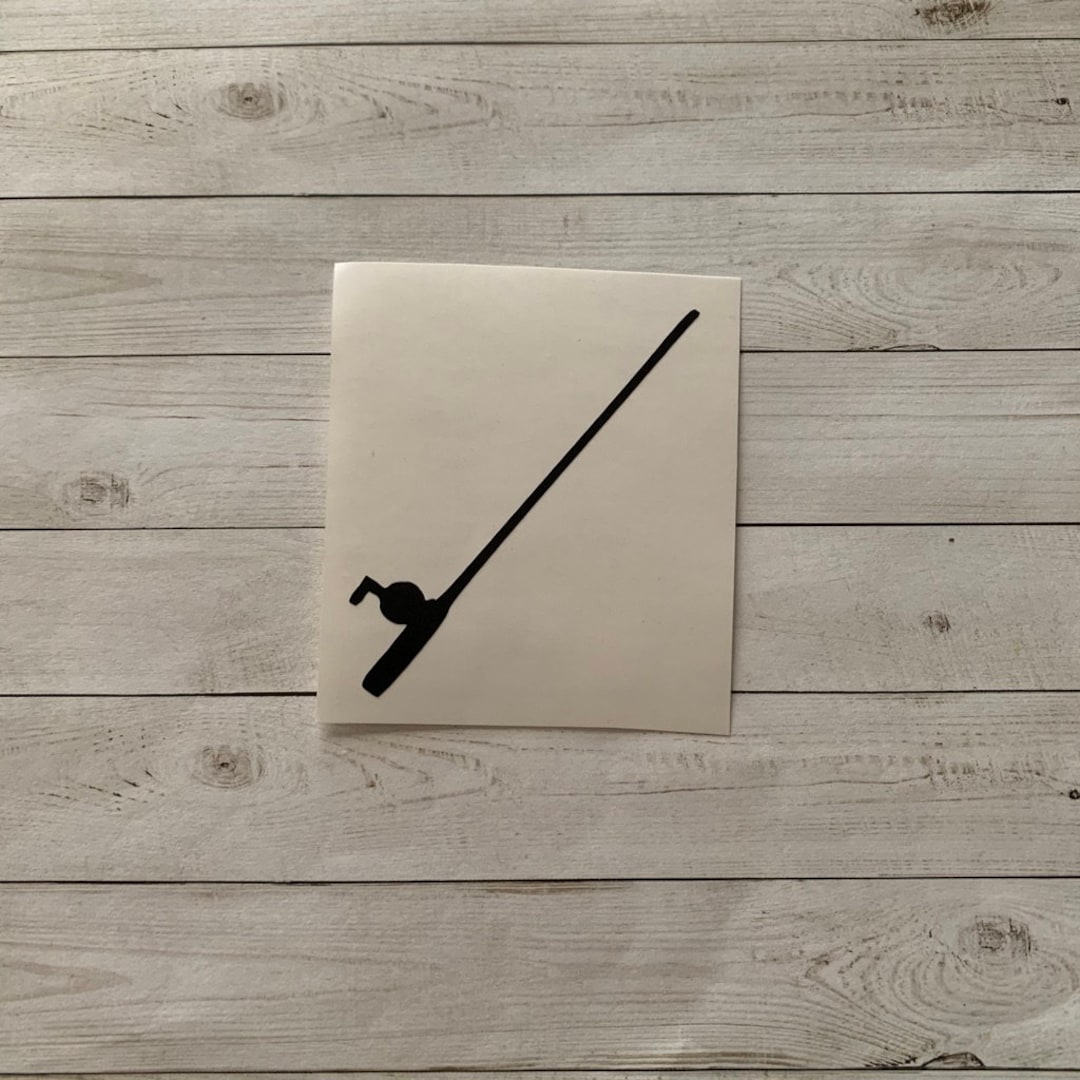 Fishing Pole Decal Fishing Pole Sticker Fishing Rod Decal Fishing Decal ...