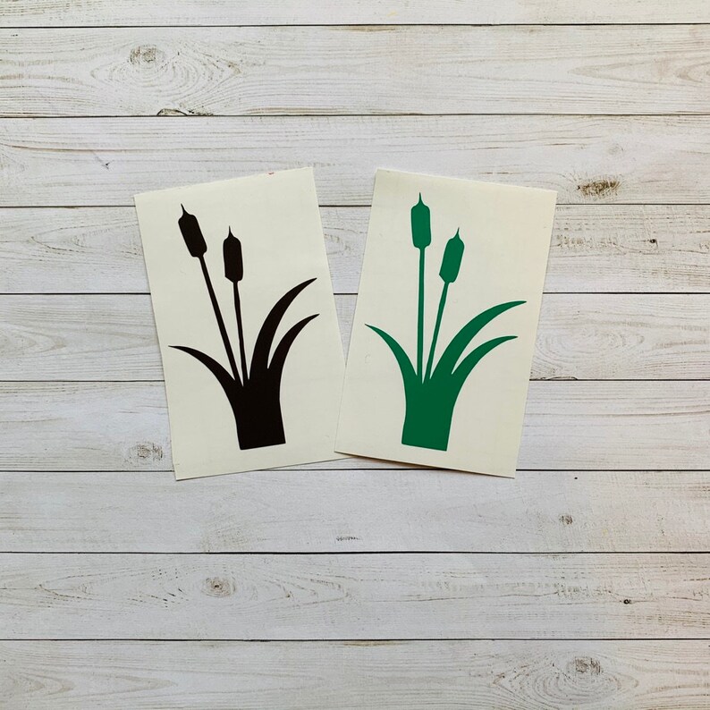 Cattail Decal Cattail Sticker Cattail Vinyl Lake Decal - Etsy