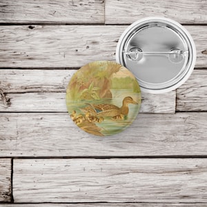 Mallard Duck Pin, Mallard Pin Back Button, Duck Pin, Vintage Mallard ...