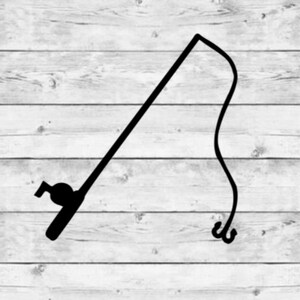Fishing Pole Decal | Fishing Pole Sticker | Fishing Rod Decal | Fishing ...