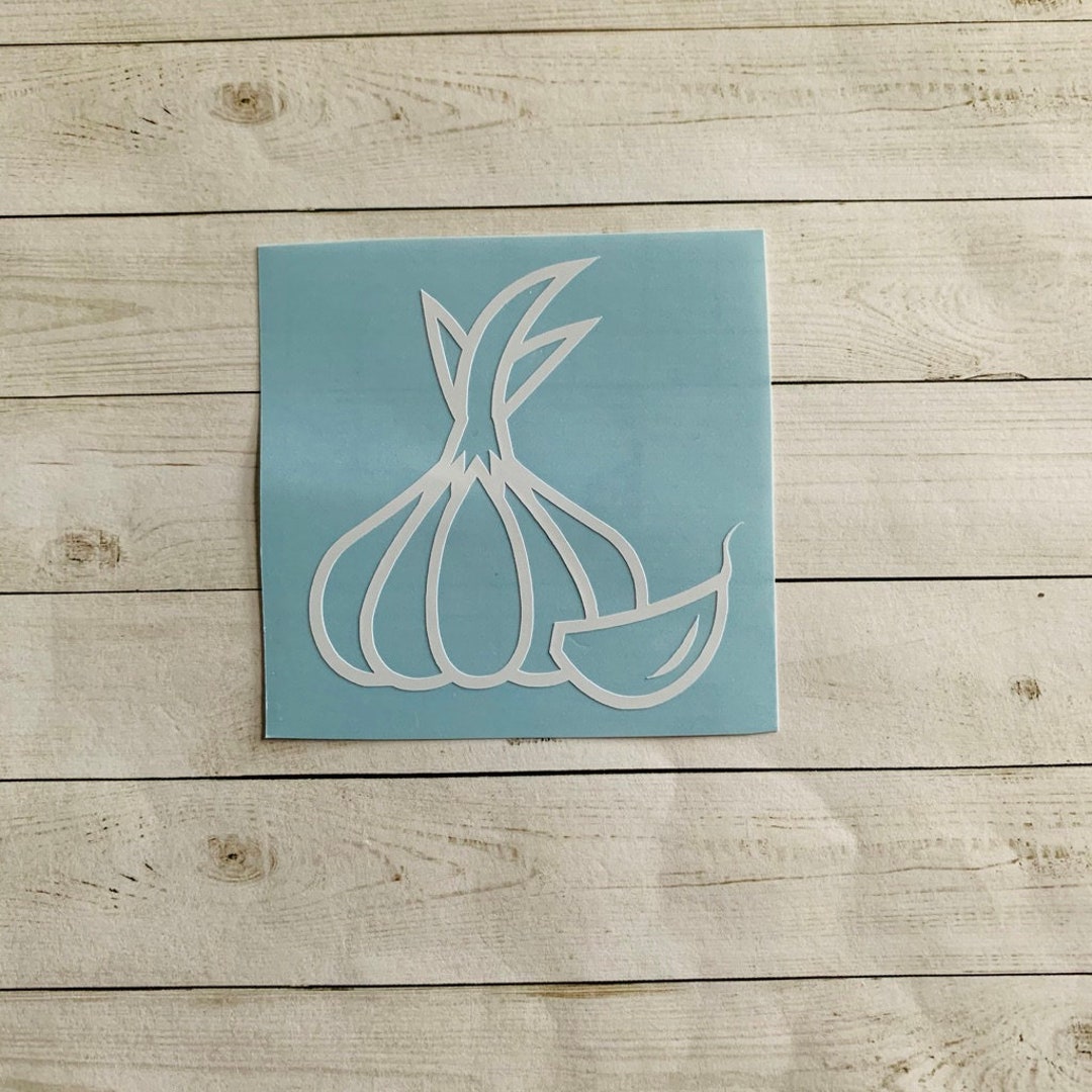 Garlic Decal Garlic Vinyl Decal Garlic Sticker Herb - Etsy
