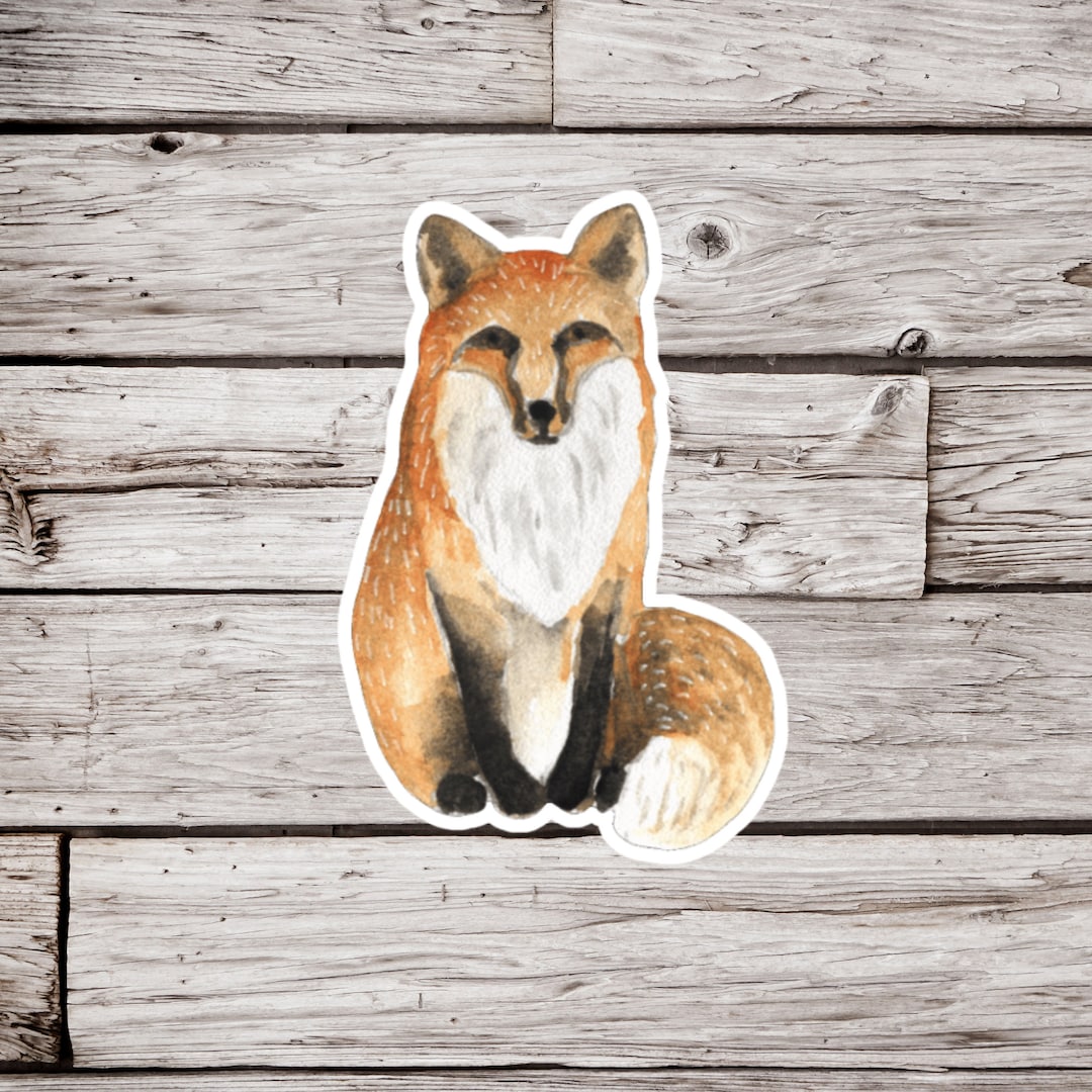 Fox Sticker, Red Fox Sticker, Animal Sticker, Waterproof Sticker ...