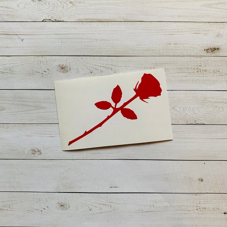 Rose Decal Rose Sticker Rose Vinyl Decal Flower Decal - Etsy
