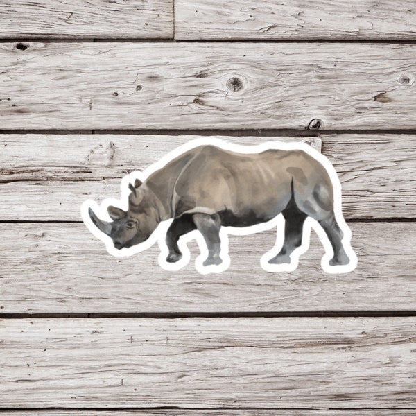 Rhino Sticker - Etsy