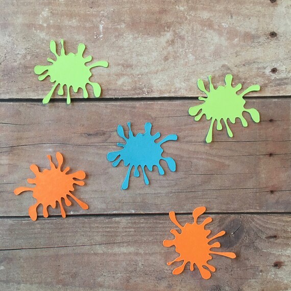 Paint Splatter Confetti Paint Splatter Cut Out Paint - Etsy