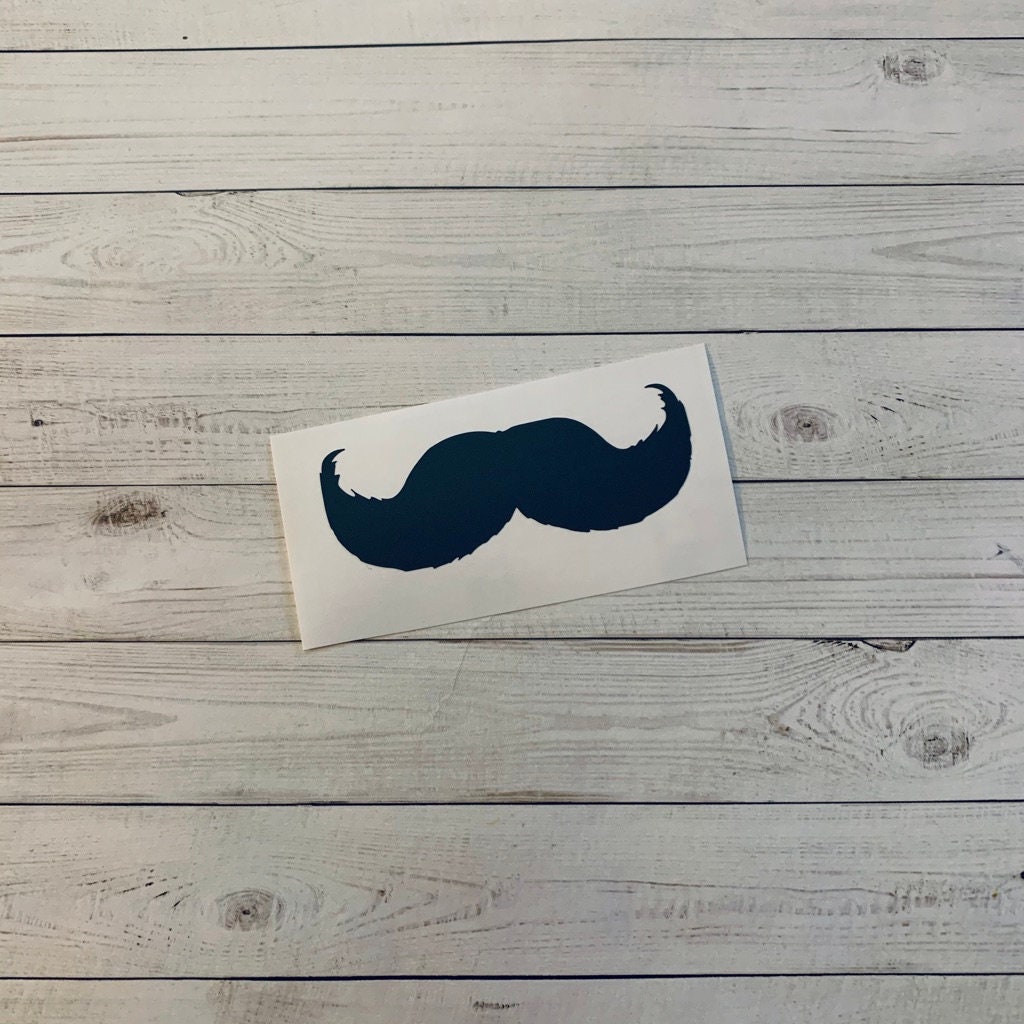 Mustache Decal Mustache Vinyl Decal Mustache Sticker | Etsy