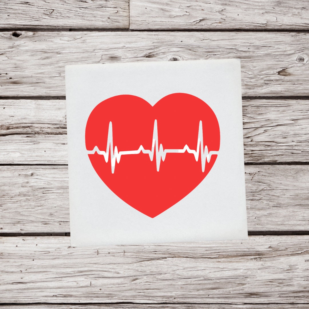 Heart Beat Decal | Heart Beat Sticker | Heart Decal | Heart Sticker ...