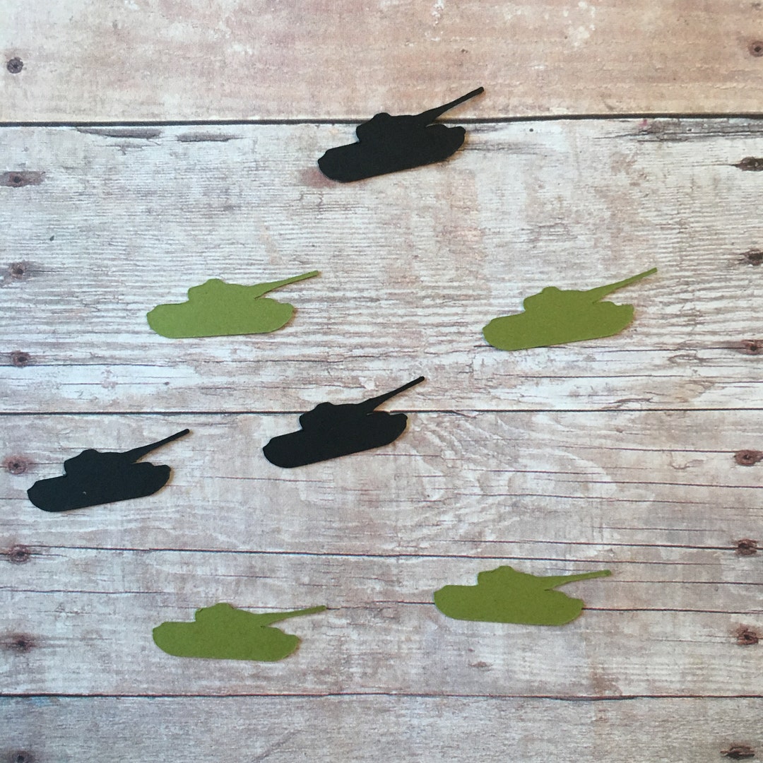 Tank Confetti | Tank Cut Out | Tank Decoration | Army Confetti | Army ...