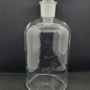 Pyrex Large Reagent, Apothecary Bottle With Stopper, #34, Vintage, 10 1 ...