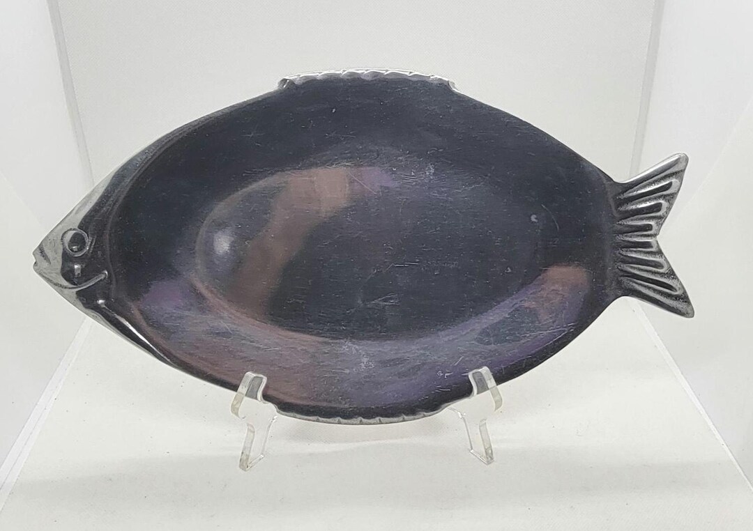 Vintage Pewtarex Pewter Fish Shaped Platter, 14" - Etsy