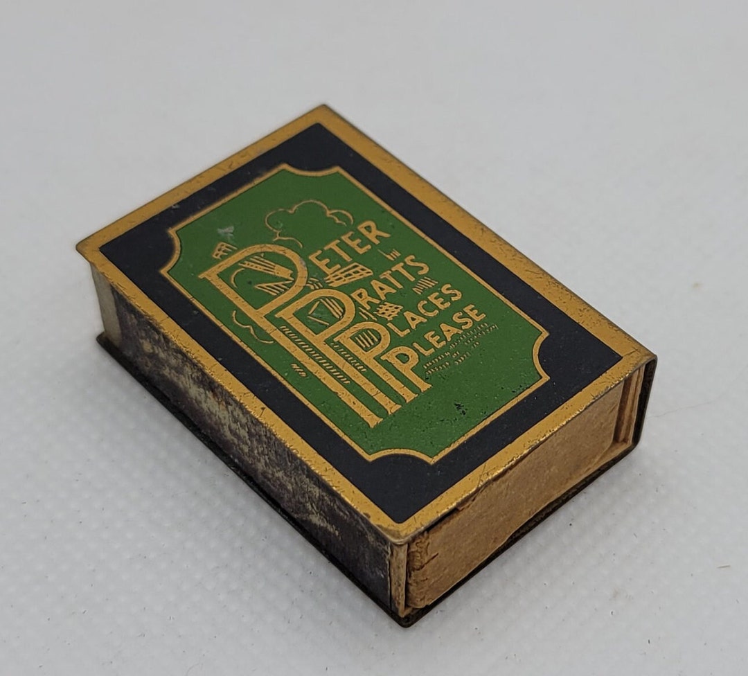 Vintage Brass and Wood Match Box, Peter Pratts Places, Ship Motif - Etsy