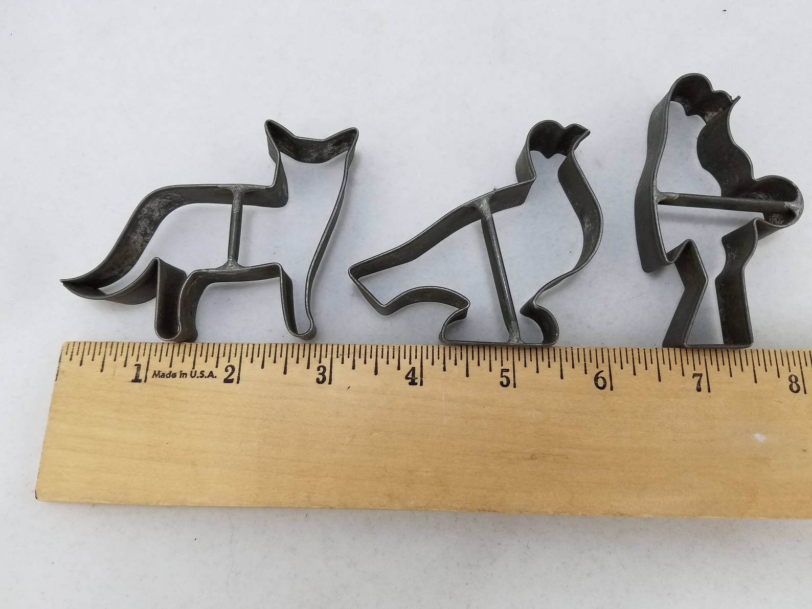 Animal Shaped Metal Cookie Cutters, Set of Three, Eagle, Fox and Parrot ...