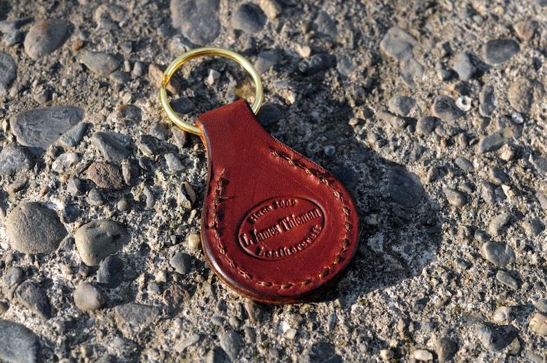 Personalized Leather Key Ring L James Thieman Leathercraft Handmade ...