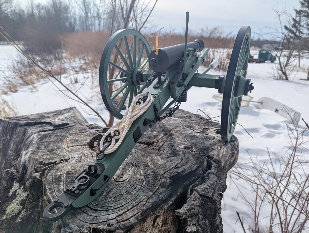 American Civil War Cannon Model 1841 6-pounder Field With Carriage and ...