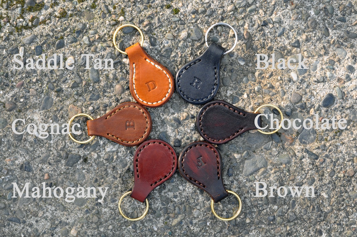 Personalized Leather Key Ring L James Thieman Leathercraft | Etsy