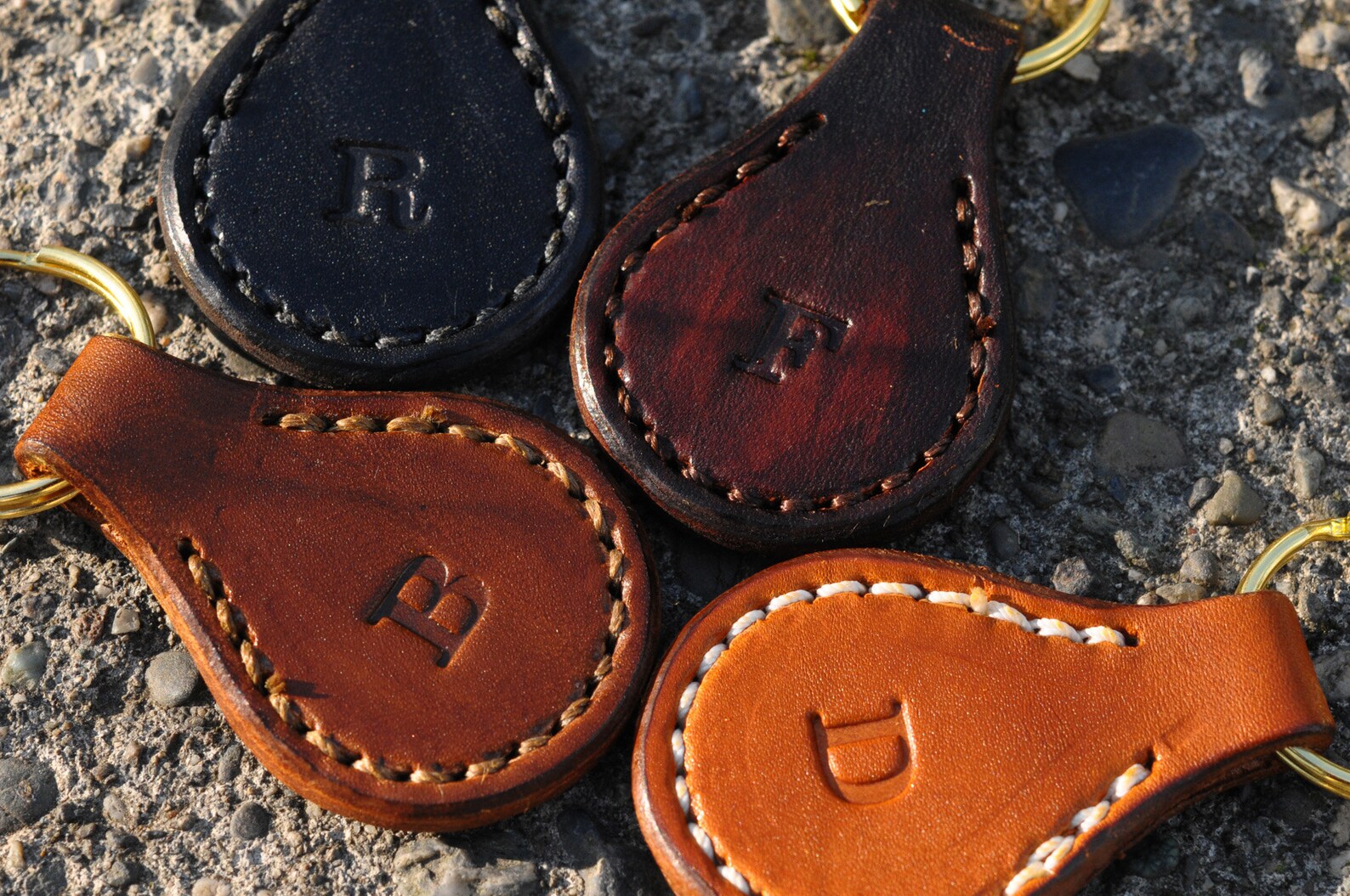 Personalized Leather Key Ring L James Thieman Leathercraft Handmade ...