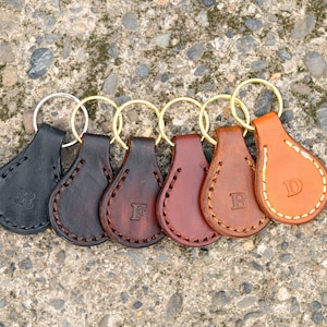 Personalized Leather Key Ring L James Thieman Leathercraft Handmade ...