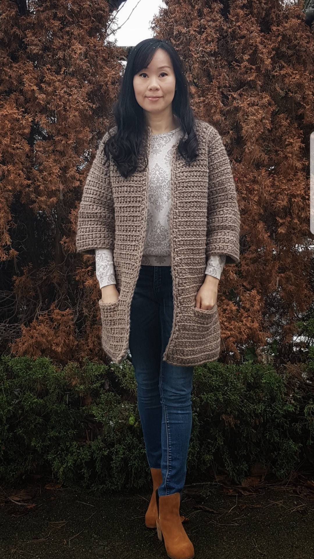 Classic Winter Coat Crochet Pattern - Etsy