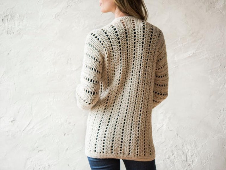 Sporty One-piece Crochet Cardigan Pattern - Etsy