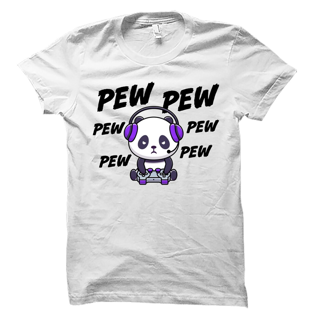 Cute Gamer Panda Shirt. Cute Gamer Panda Gift. Gaming Shirt. Gamer ...