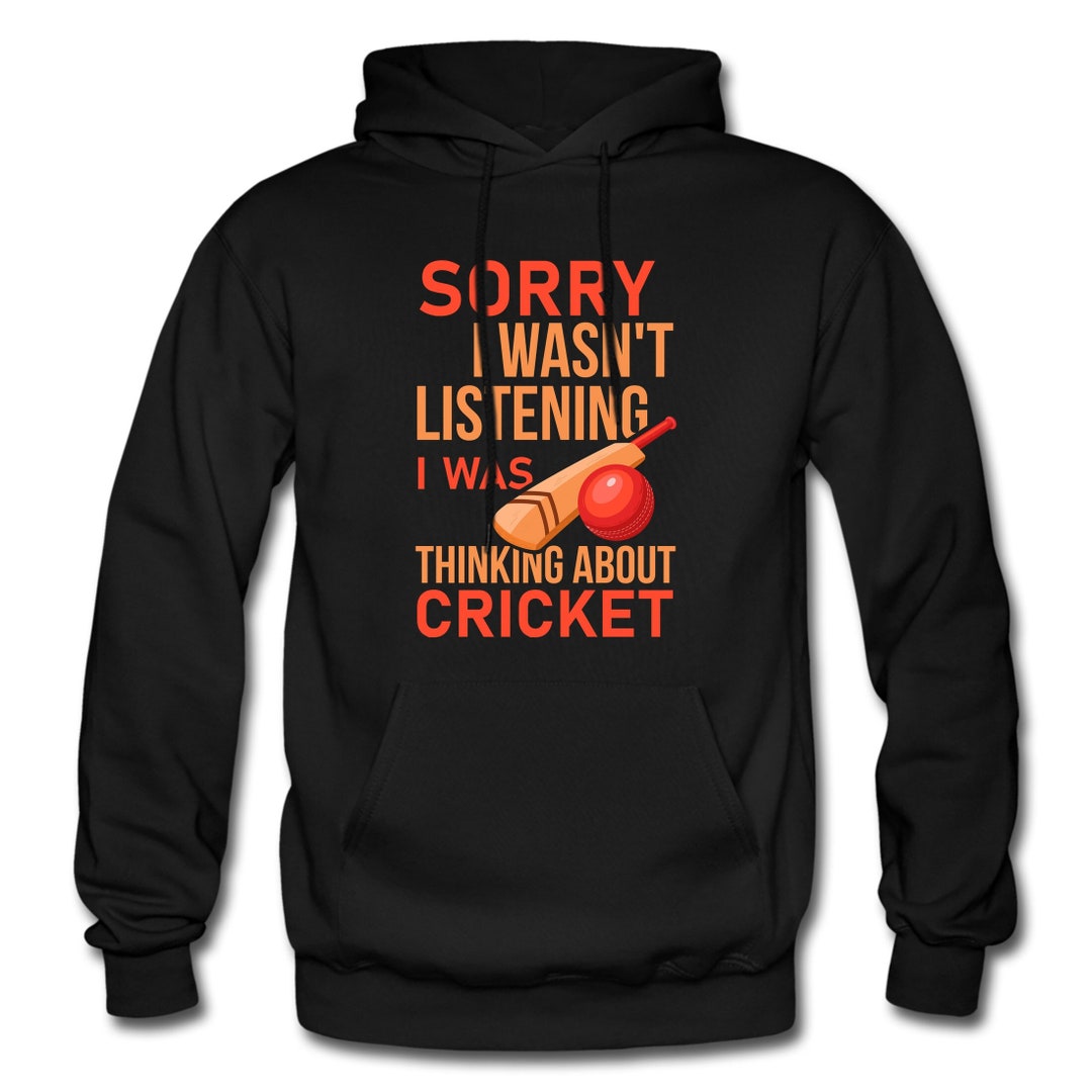 Cricket Hoodie. Cricket Pullover. Cricket Player Clothing. Cricket ...