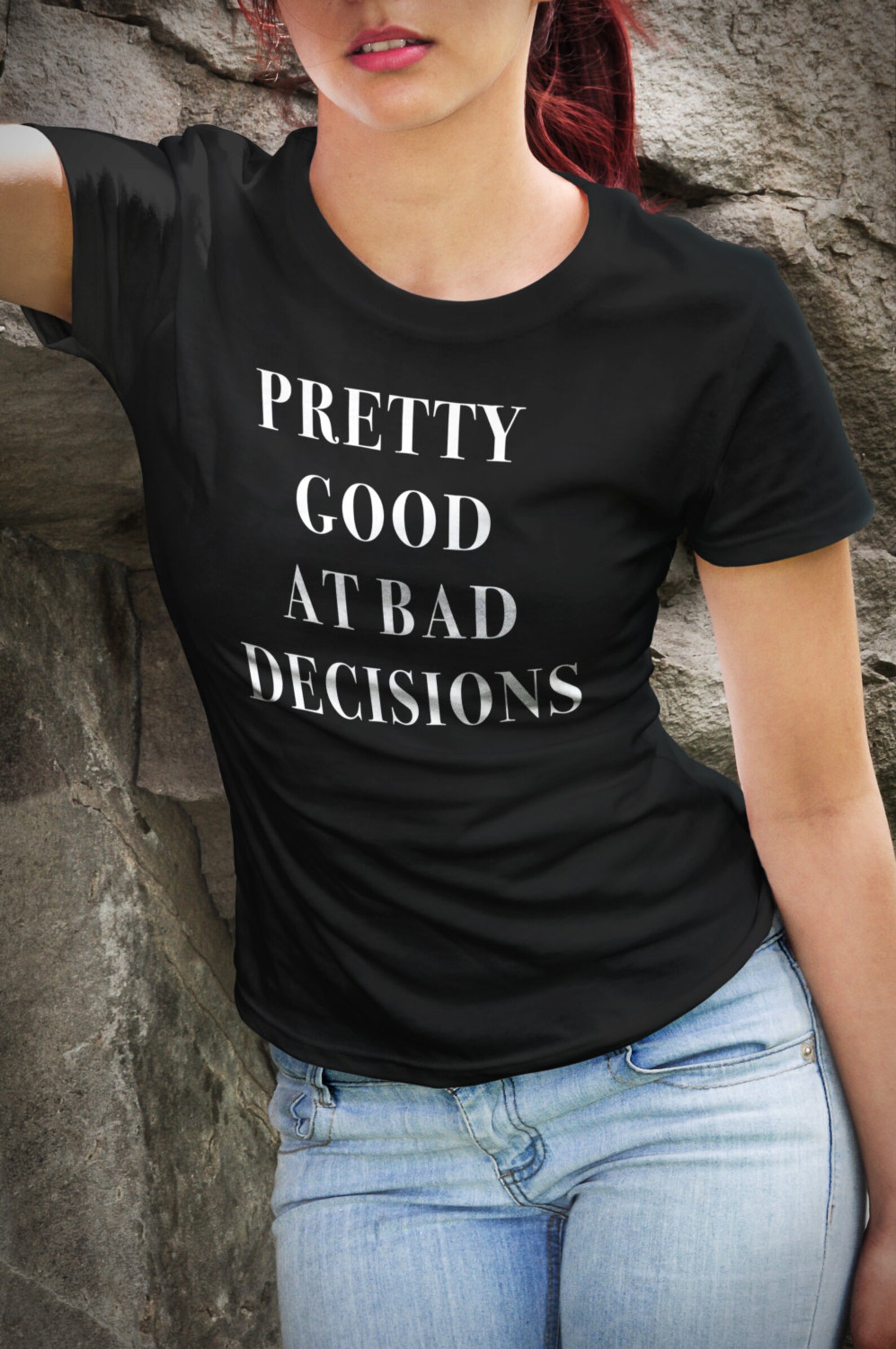 Graphic tee bad decisions shirt ironic shirt irony shirt | Etsy