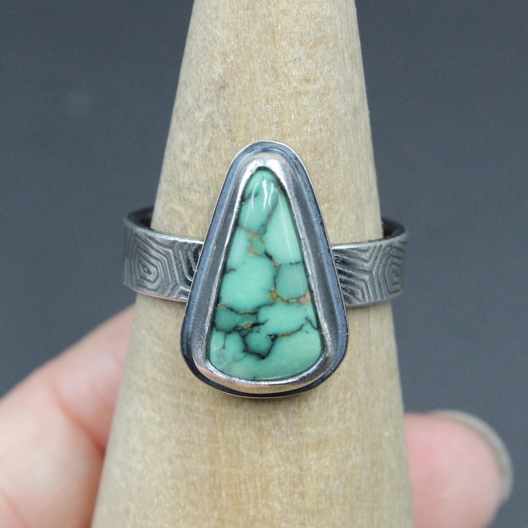 Sterling Silver Snowville Variscite Ring, Silver Tortoise Shell ...