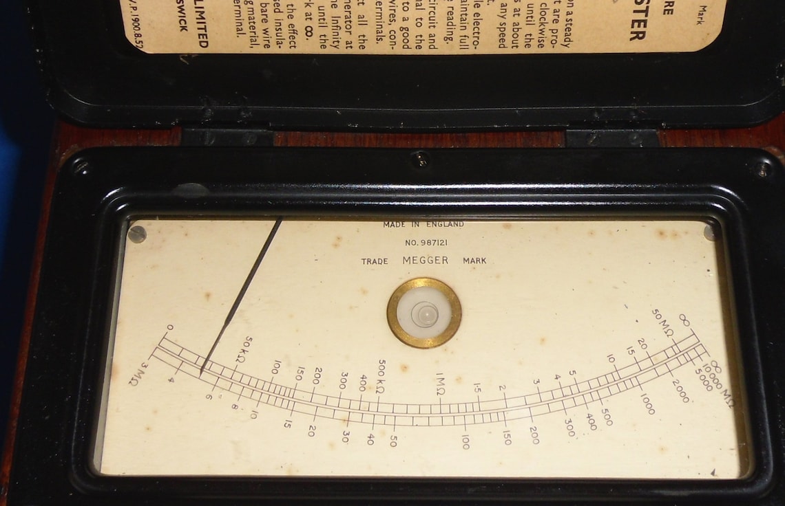 Vintage Mining Etc Megger Meter Constant Pressure Insulation Tester by ...