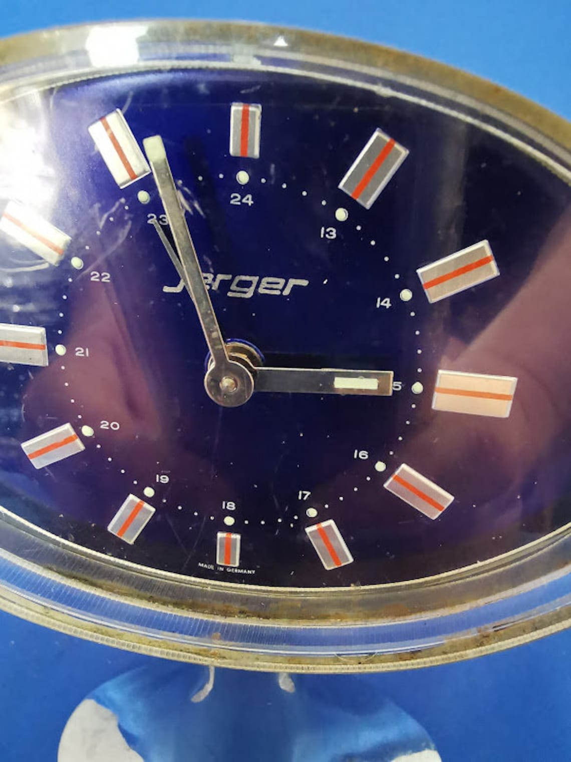 Rare JERGER Desk Alarm Clock Germany With Pedestal Sputnik - Etsy