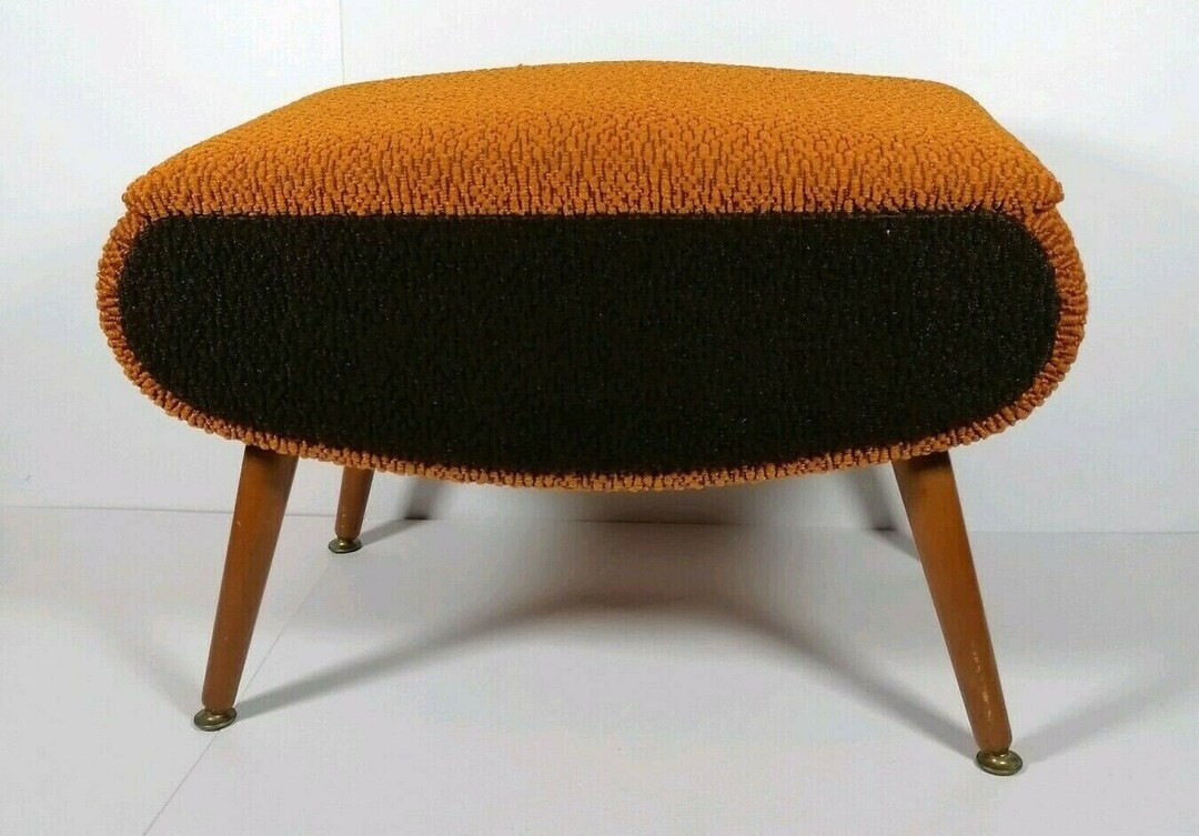 Rare Sherborne Pandora Retro Sewing Box Stool, Soft Fabric With Dansett ...