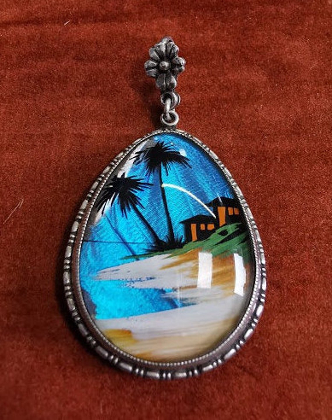 Art Deco Vintage Butterfly Wing Necklace Pendant Sterling Silver Thomas ...