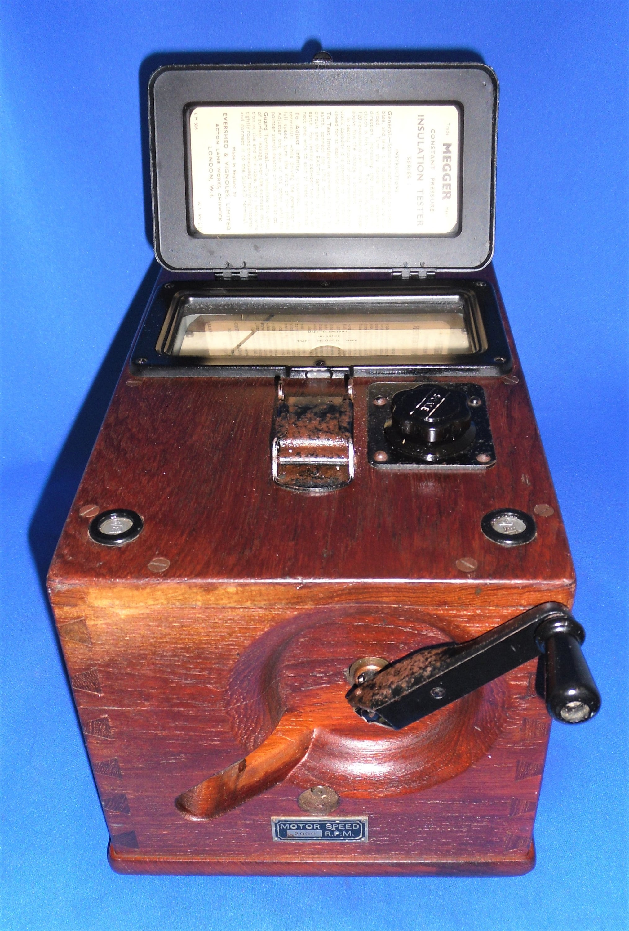 Megger Meter Constant Pressure Insulation Vintage Mining Etc Tester by ...