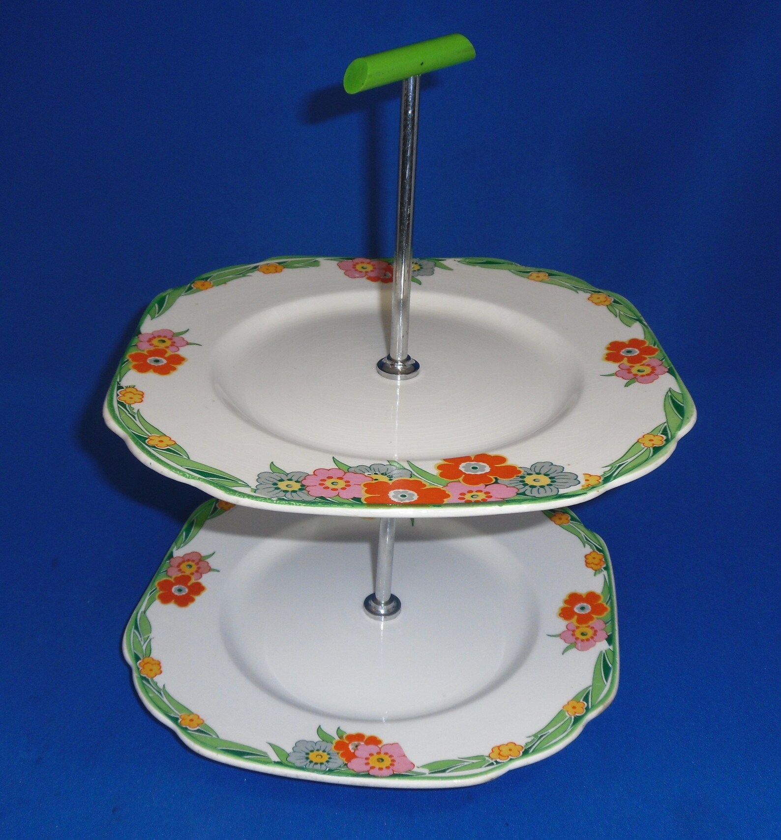 Vintage Original Art Deco Two Tier Cake Stand Made in England - Etsy