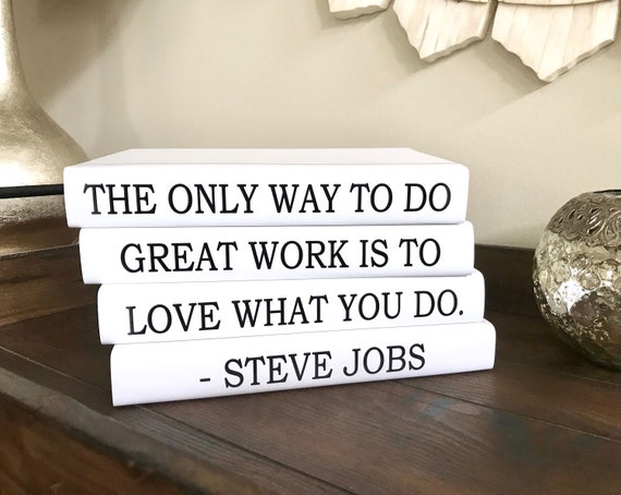 Job Career Passion Quote Book Set Decorative Books The Only | Etsy