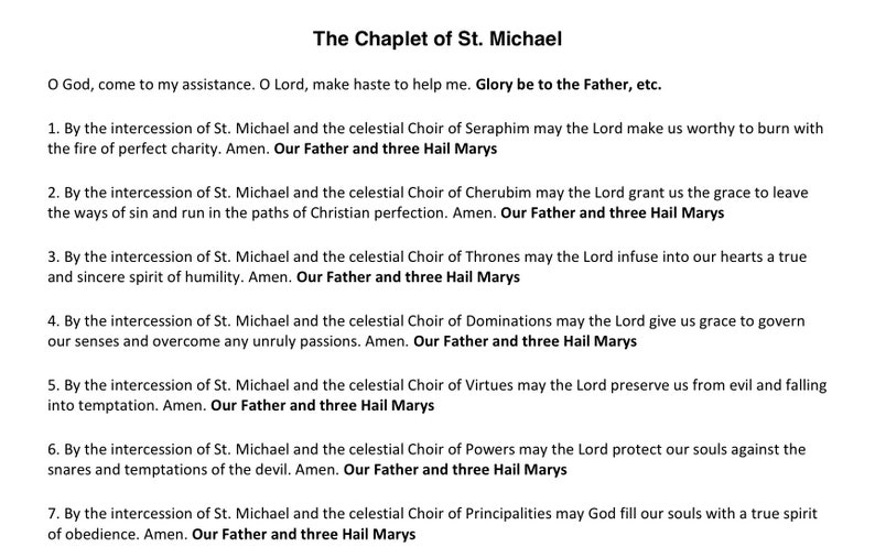 St. Michael the Archangel Chaplet - Etsy