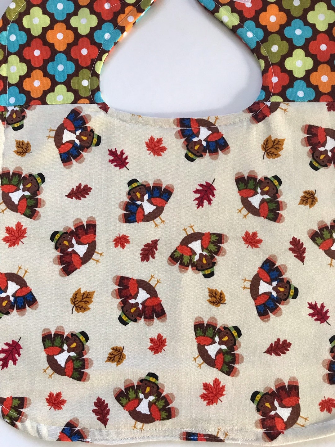 Thanksgiving Bib for a Baby or Toddler Girl, Robert Kaufman Fabric ...