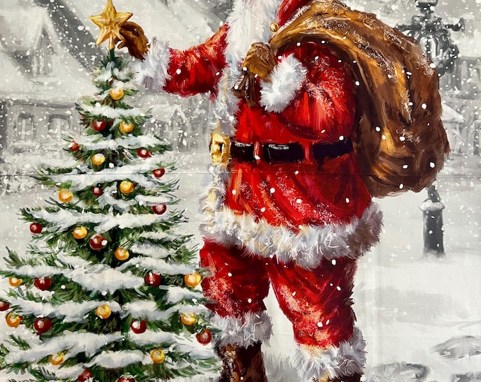 DESTASH! Santa Panel, Riley Blake Designs, "christmas Wishes", #PD15041 ...