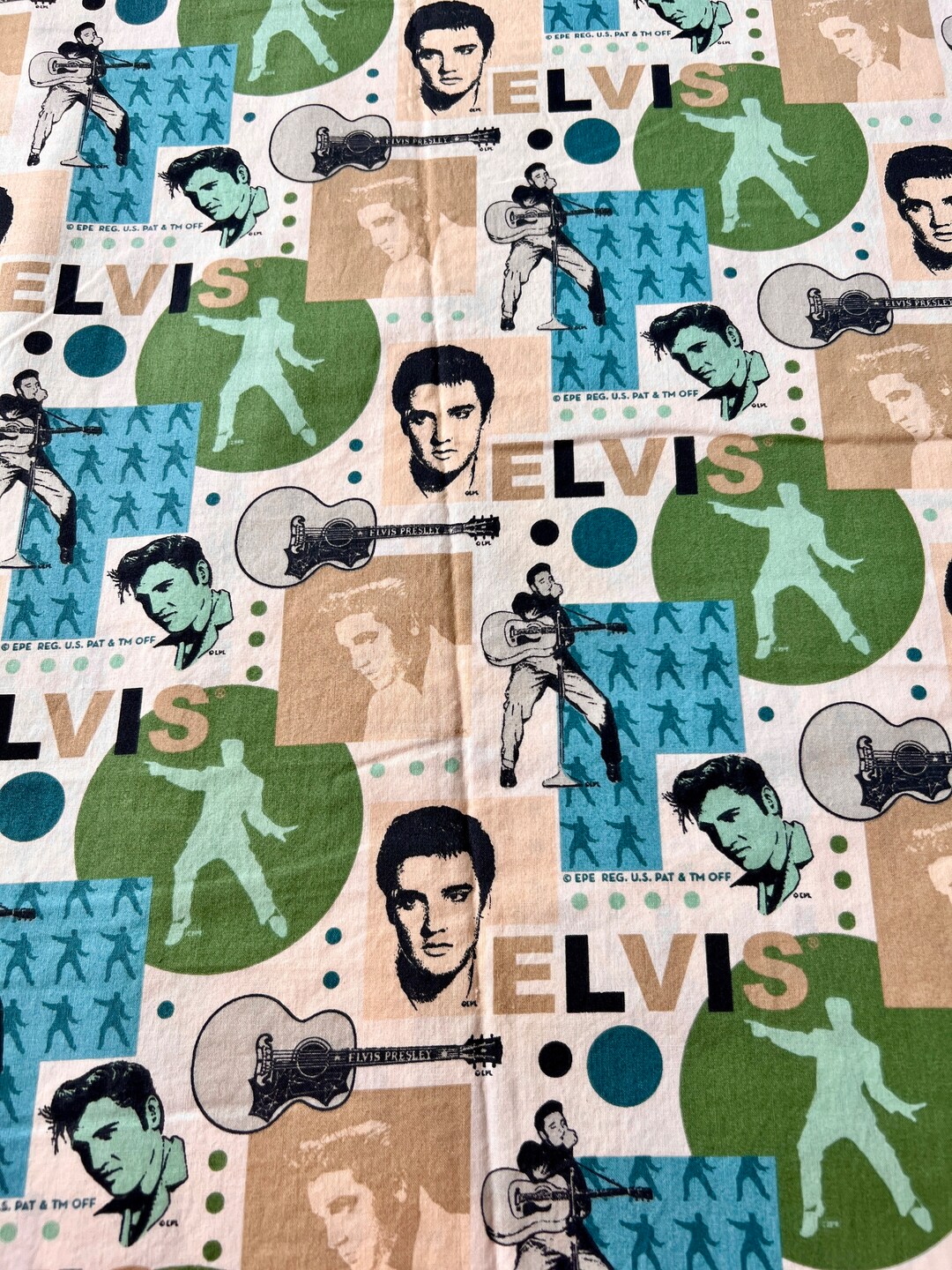 DESTASH elvis V.I.P. by Cranston Fabrics 100% - Etsy