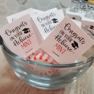 25 Graduation Party Favors - Mint Candy Party Favors - Custom Grad ...