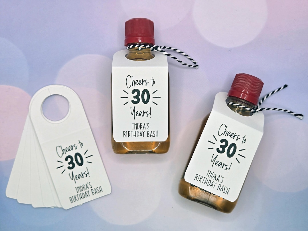Cheers to 30 Years! Favors for 30th Birthdays or Anniversary Party, Add ...