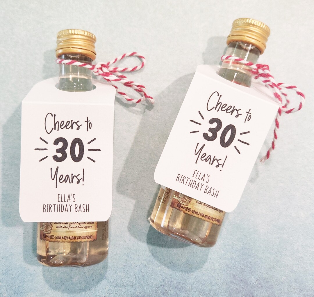Cheers to 30 Years! Favors for 30th Birthdays or Anniversary Party, Add ...